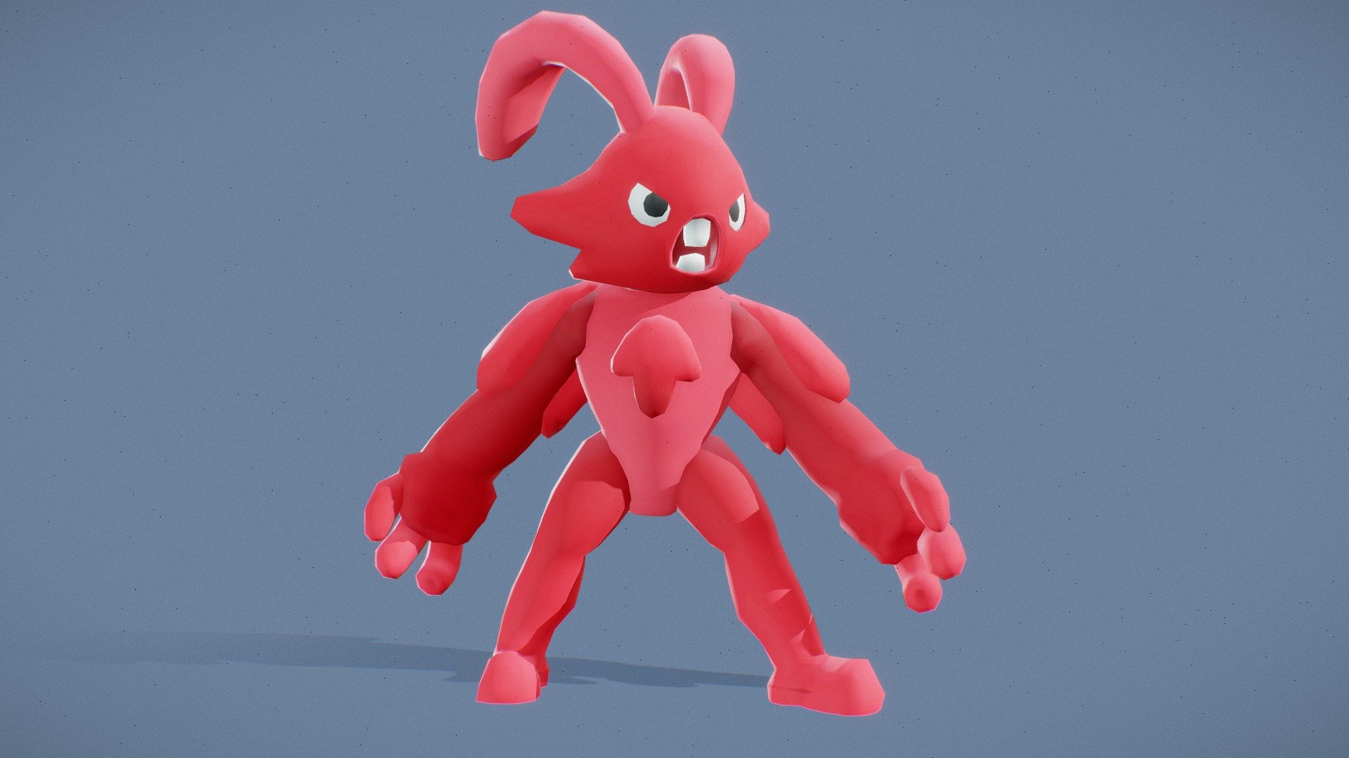 Cartoon Characters - Big Rabbit Warrior - 3D model by notfun [9b4f41b ...