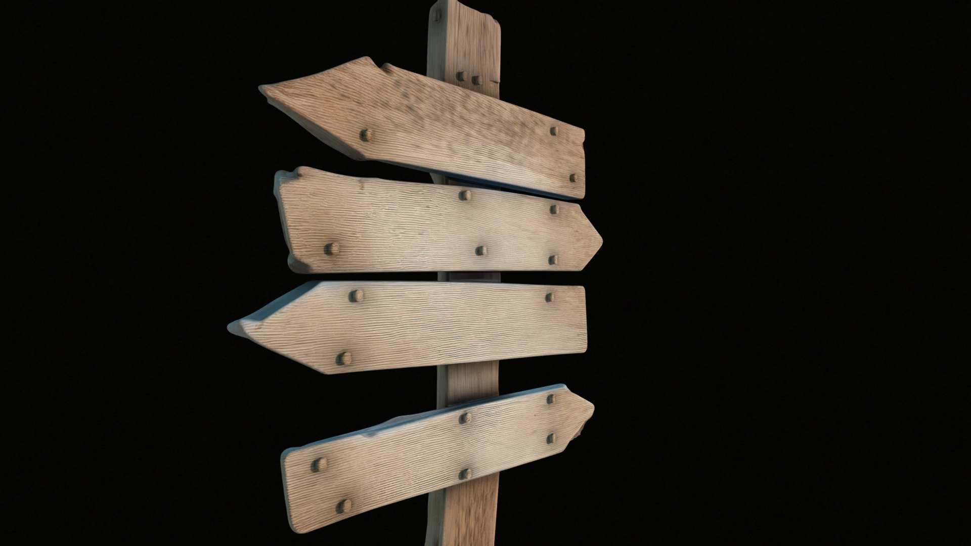 Wooden Sign - 3D model by ARTEL_3D [9b544f6] - Sketchfab