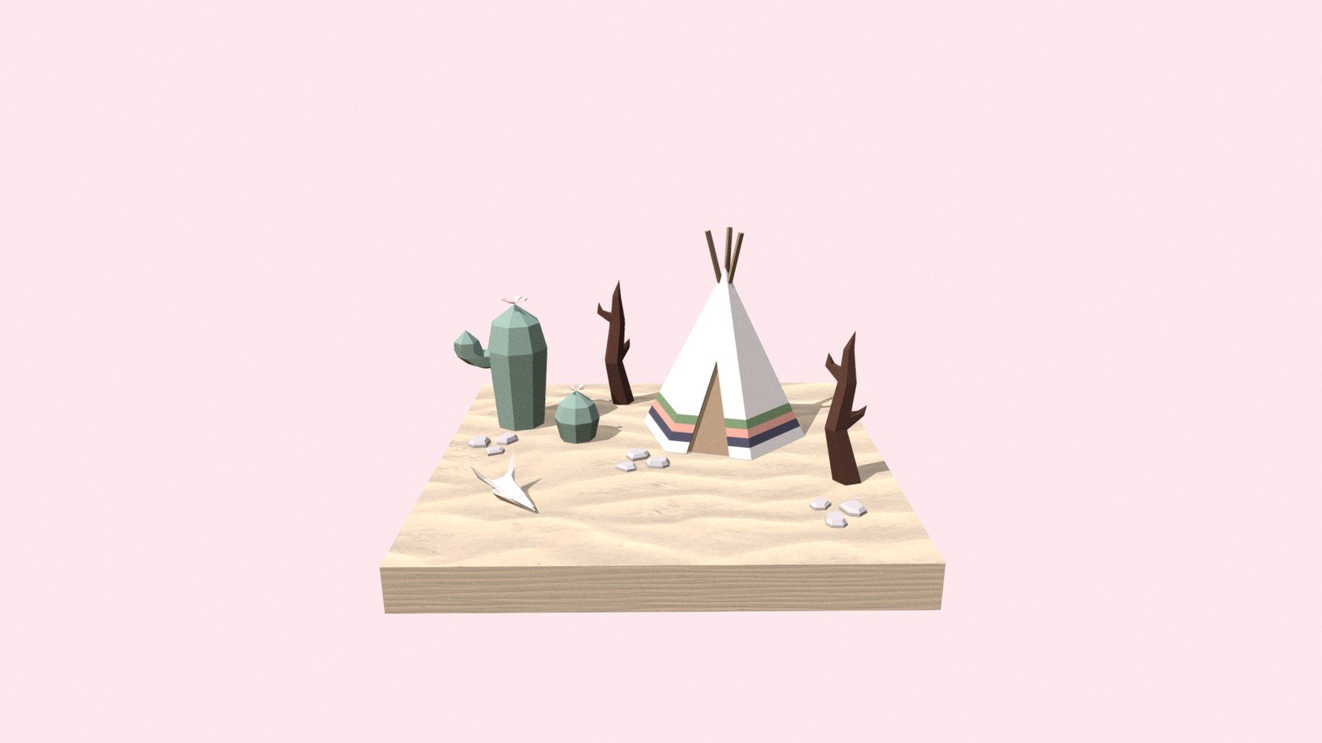 Desert Environment - 3D model by Bluwu (@Yazz) [9b54924] - Sketchfab