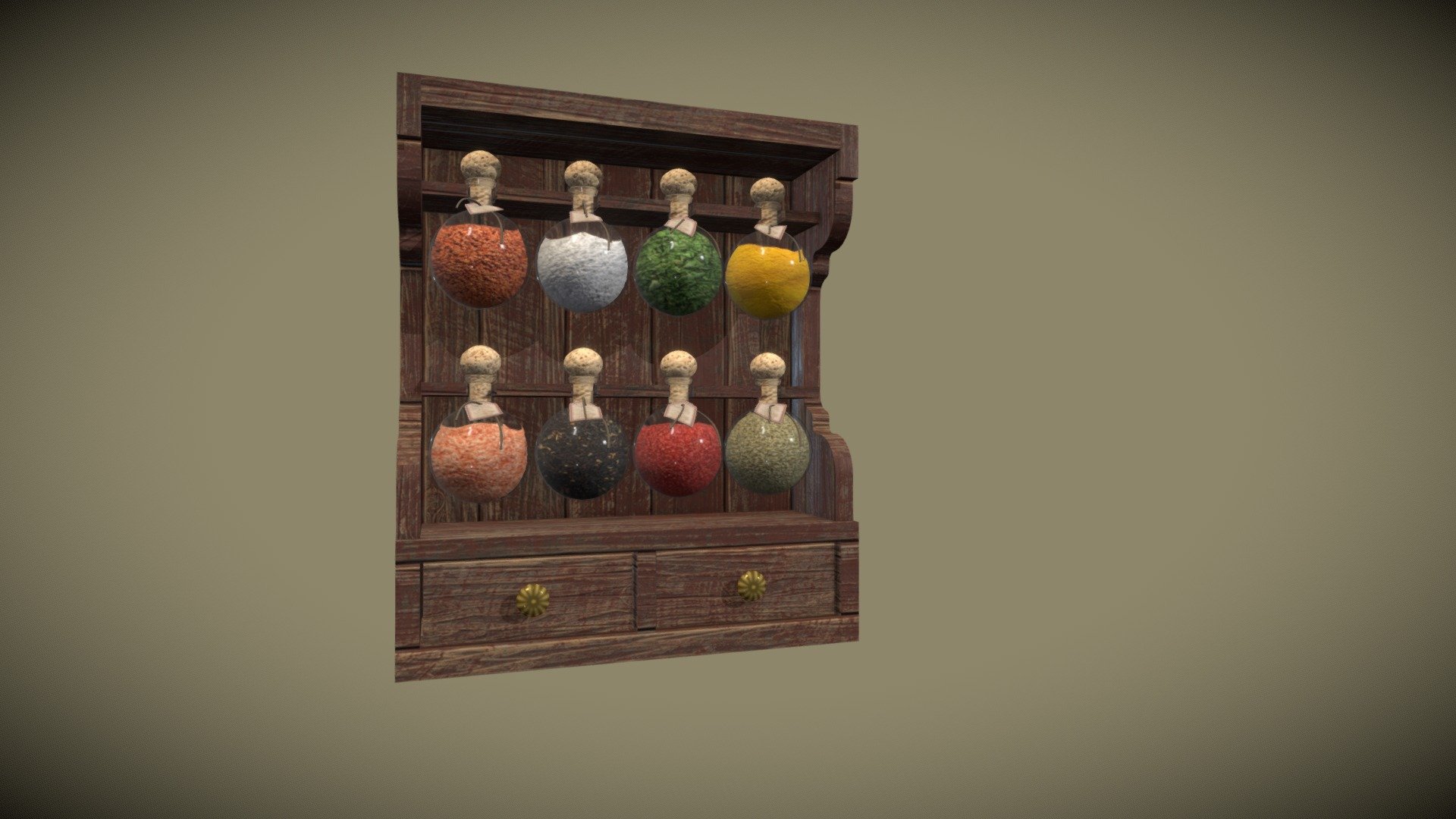 Spice Rack - Download Free 3D model by tabitown [9b56335] - Sketchfab