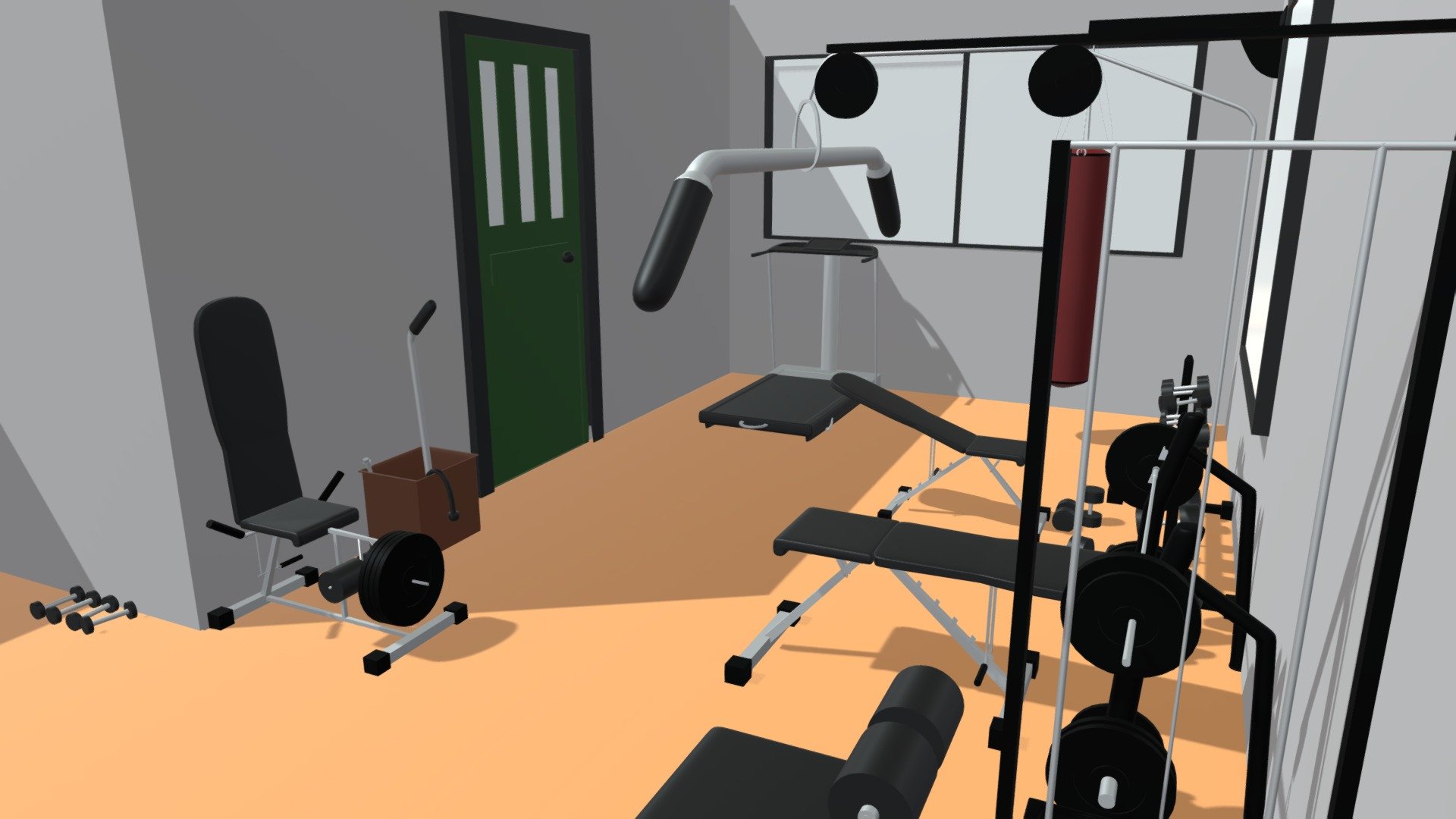 Modelado de gimnasio en Blender - 3D model by LTellez14 [9b5c7f0 ...