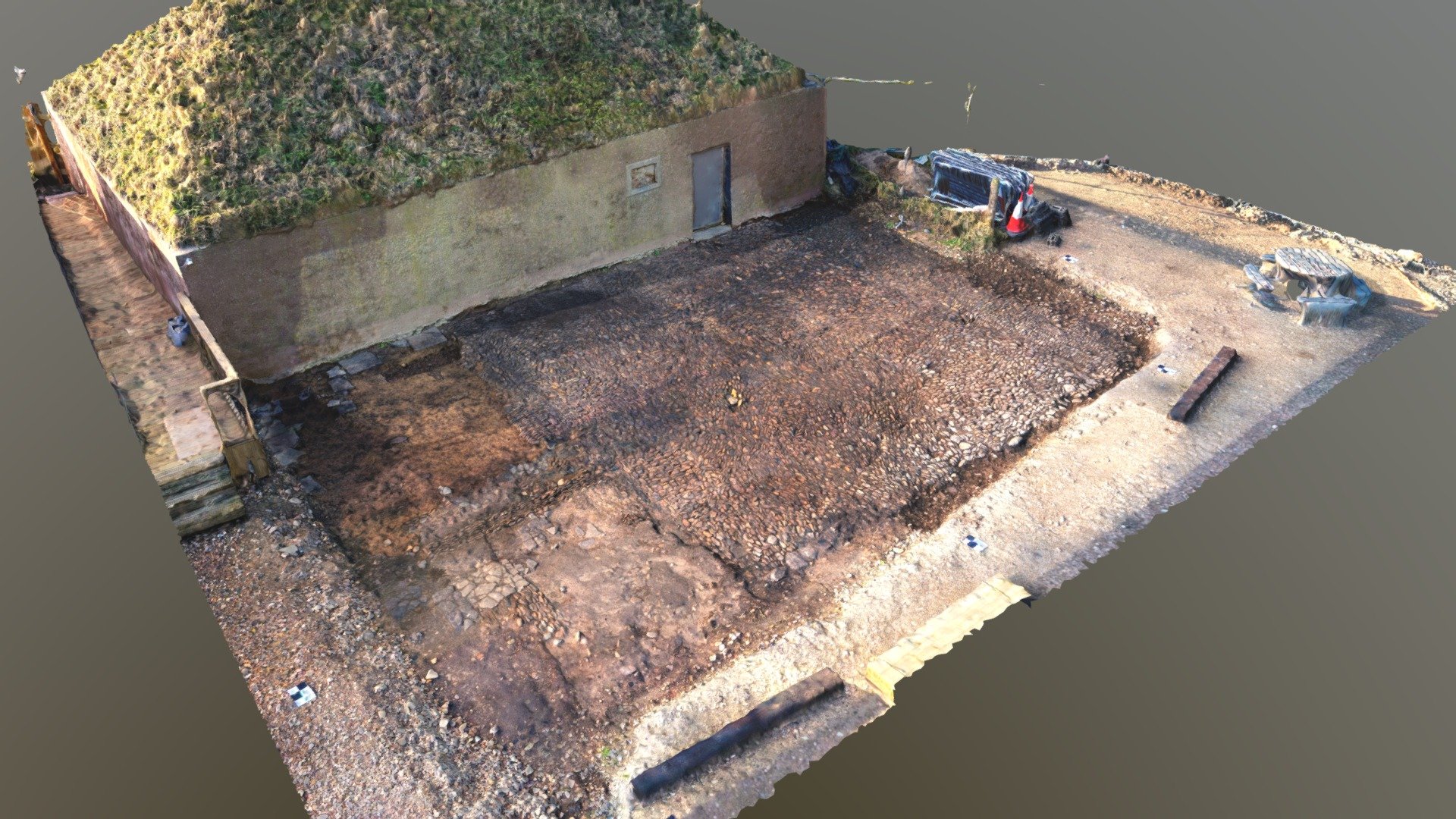 Gollachy Icehouse, Moray: Cobbled Yard - 3D model by Aberdeenshire ...