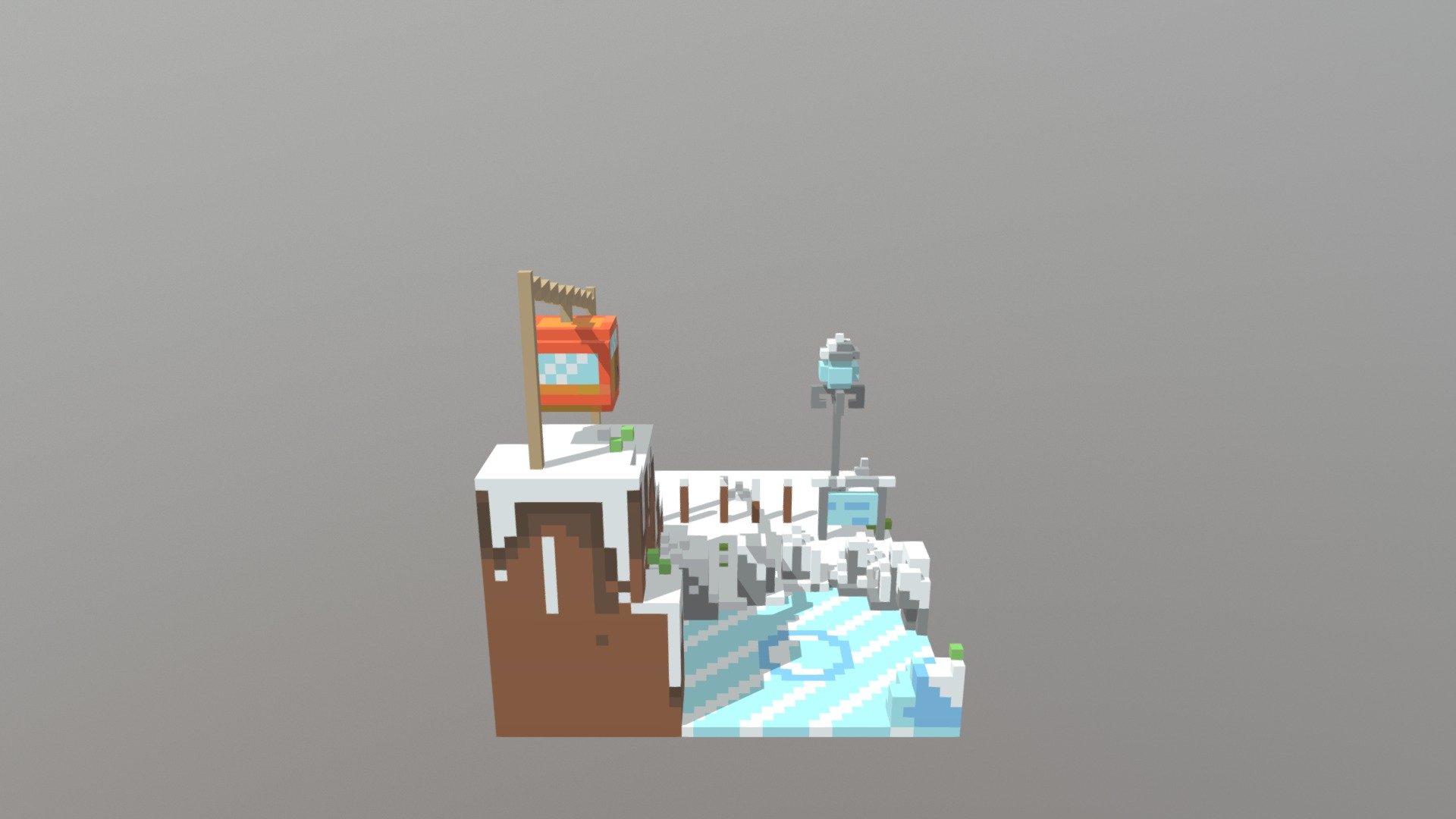 snowy path - 3D model by mvrblaze [9b69cd5] - Sketchfab