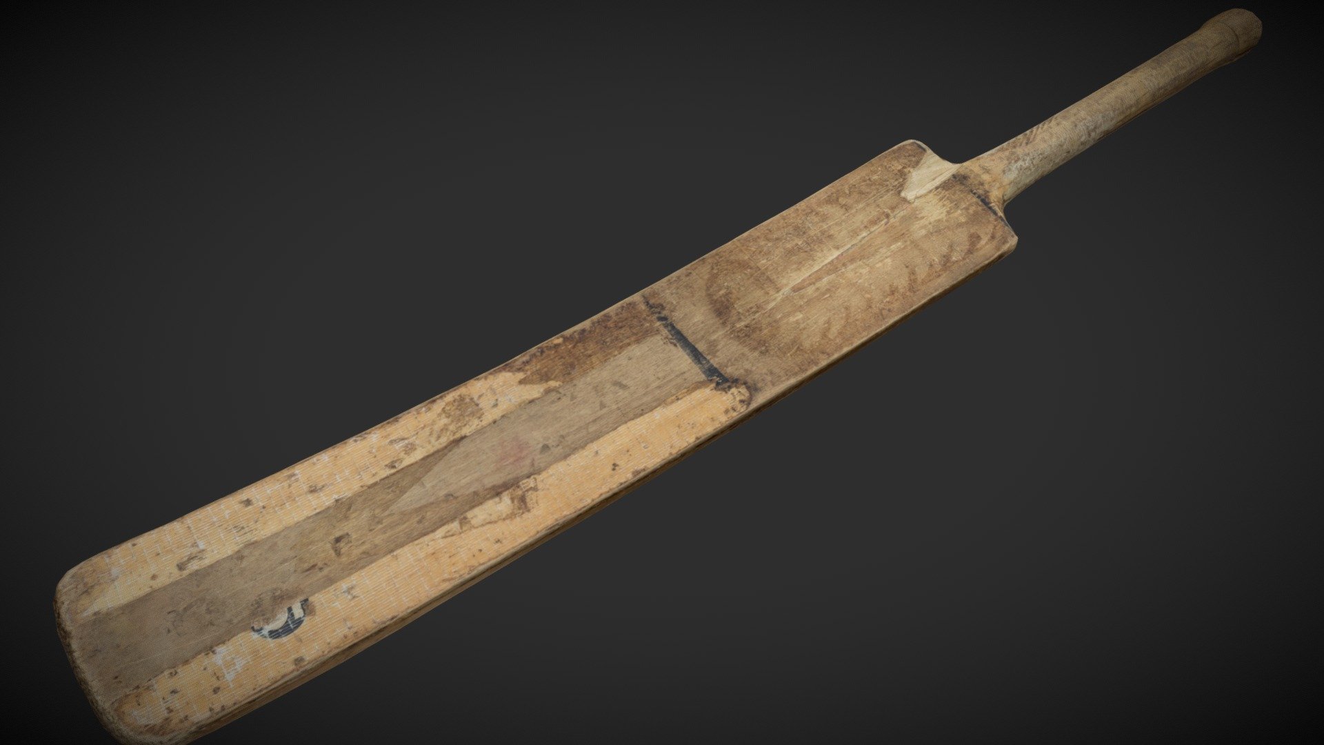 Cricket bat used authentic photoscan and retop - Download Free 3D model ...