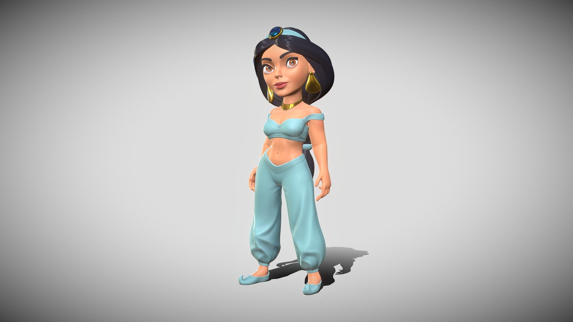 Princess Jasmine - 3D model by Stan (@Stas_SayHallo) [9b6bba0] - Sketchfab