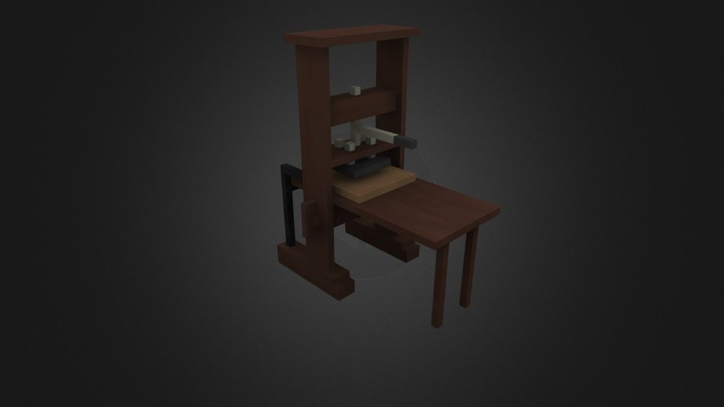 Gutenberg Press - Download Free 3D model by B0073D [9b6dad5] - Sketchfab