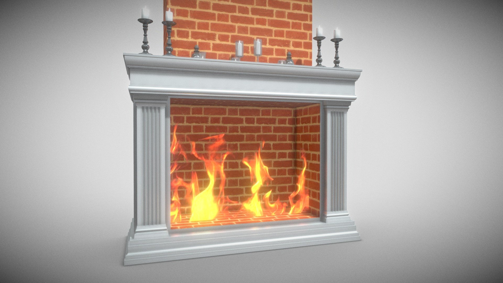 3D model fireplace 01 - 3D model by nvere [9b6f90f] - Sketchfab