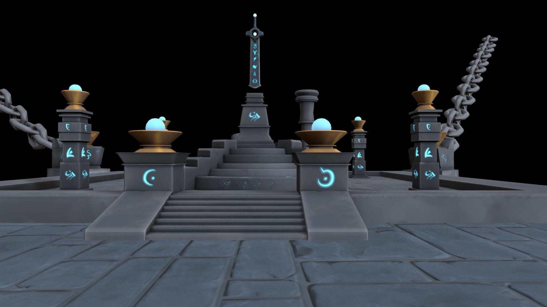 Temple of great sword - Download Free 3D model by jacques_3D [9b6fd8f ...