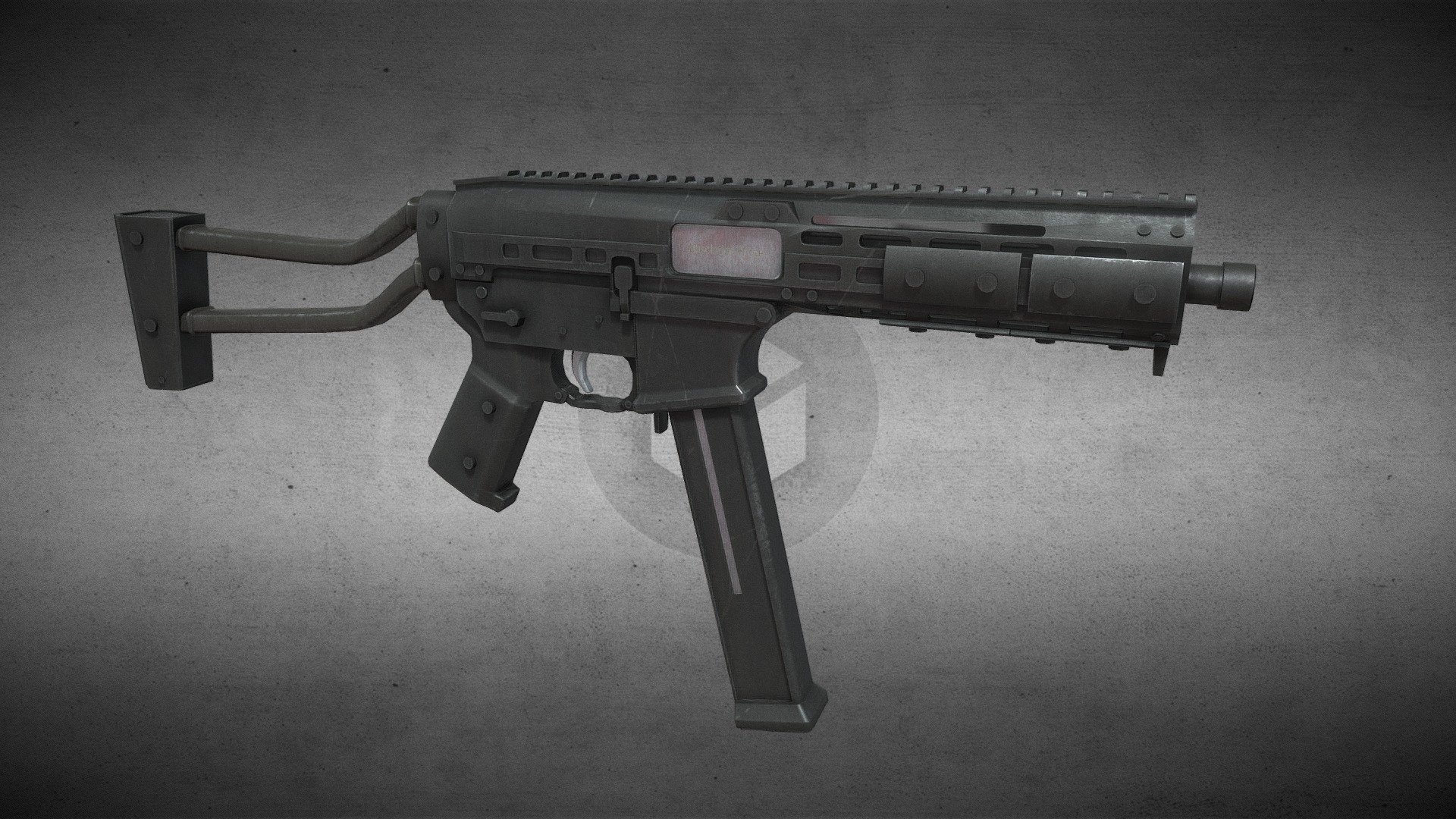 Low-Poly SMG 45 for Game Use - Download Free 3D model by Whiskey ...
