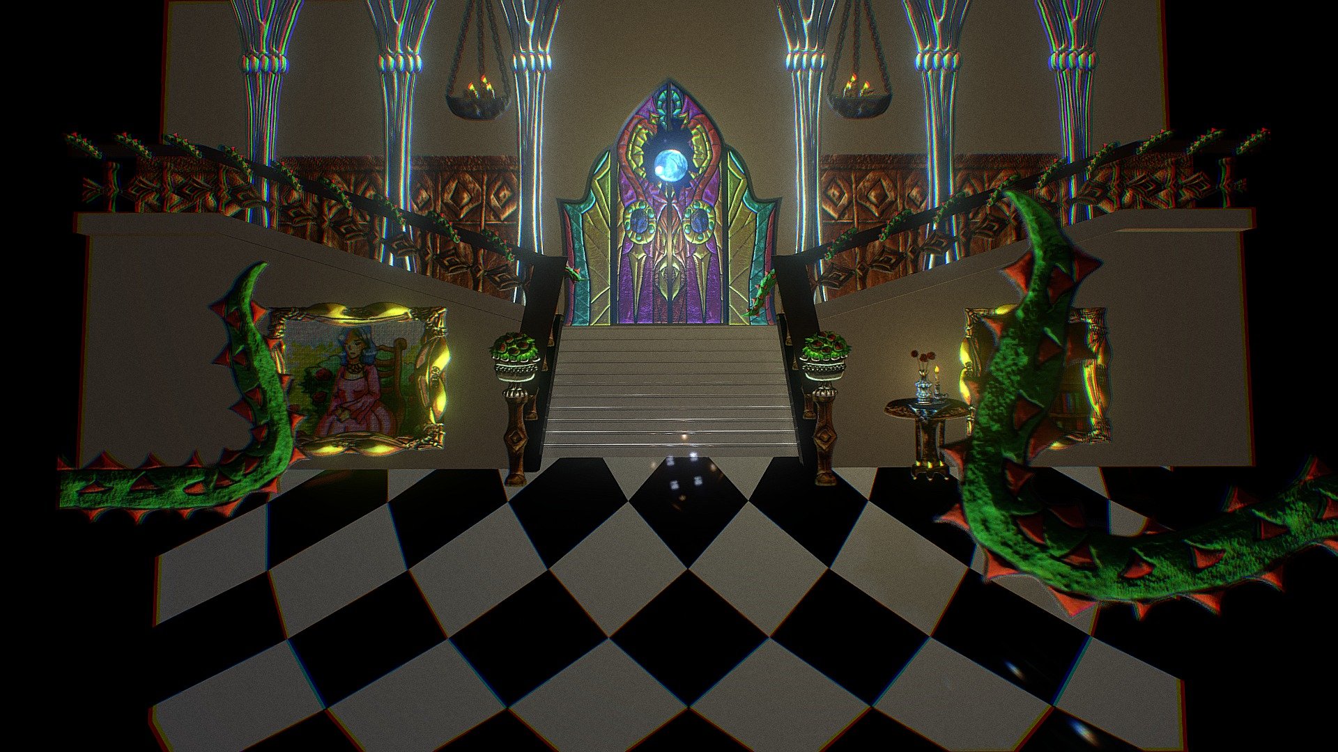 Boss battle scene - Hall of roses - 3D model by Ame8 [9b72da0] - Sketchfab