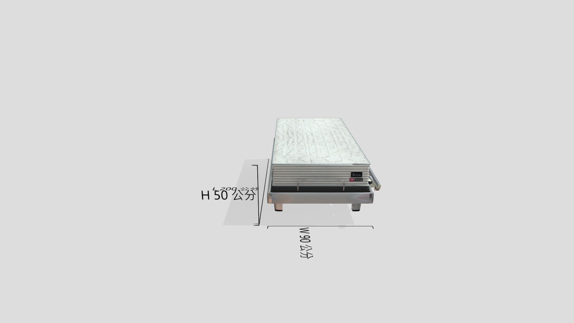 Go Home&Sleep - 超級電動床2代款 - 附扶手 - M - 科技銀 - 3D model by Go Home&Sleep ...