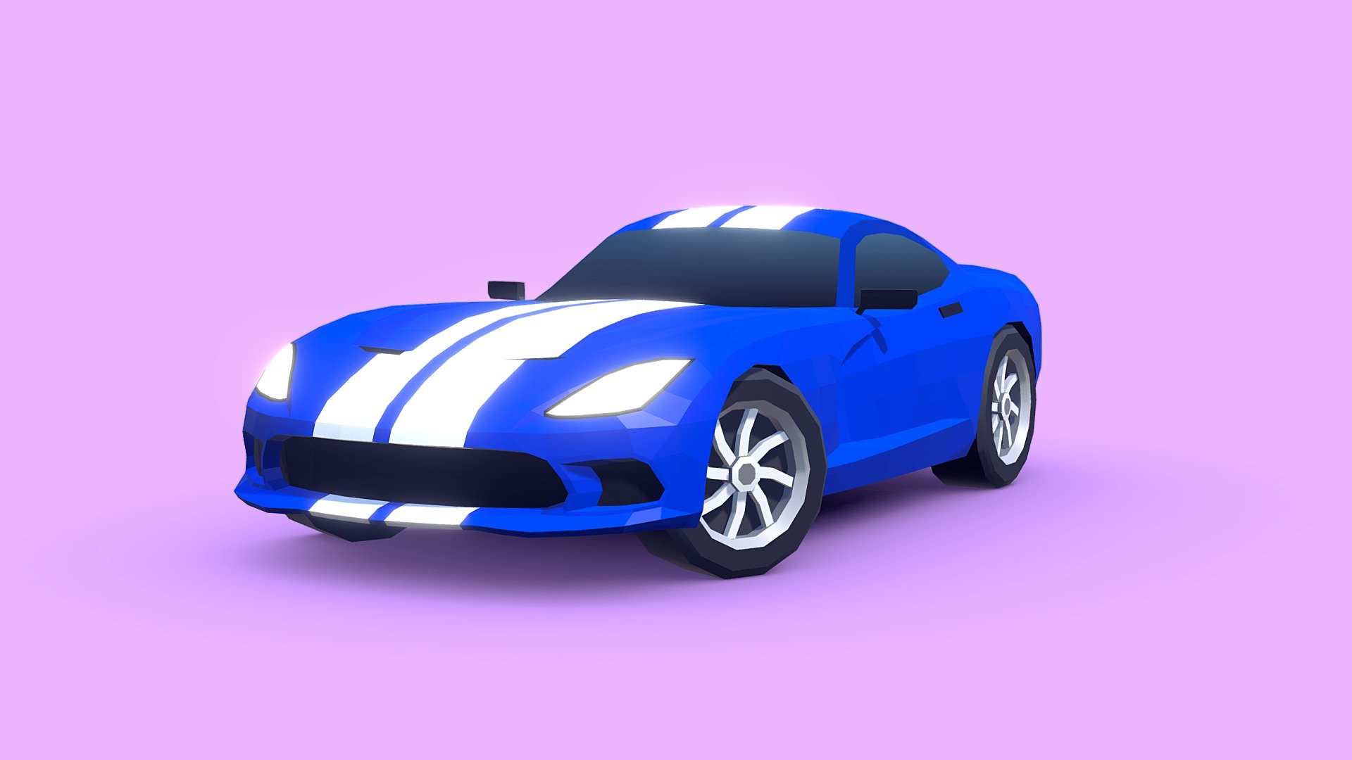 Mamba: Low Poly Muscle Car - 3D model by SunsetStudio [9b78ff0] - Sketchfab