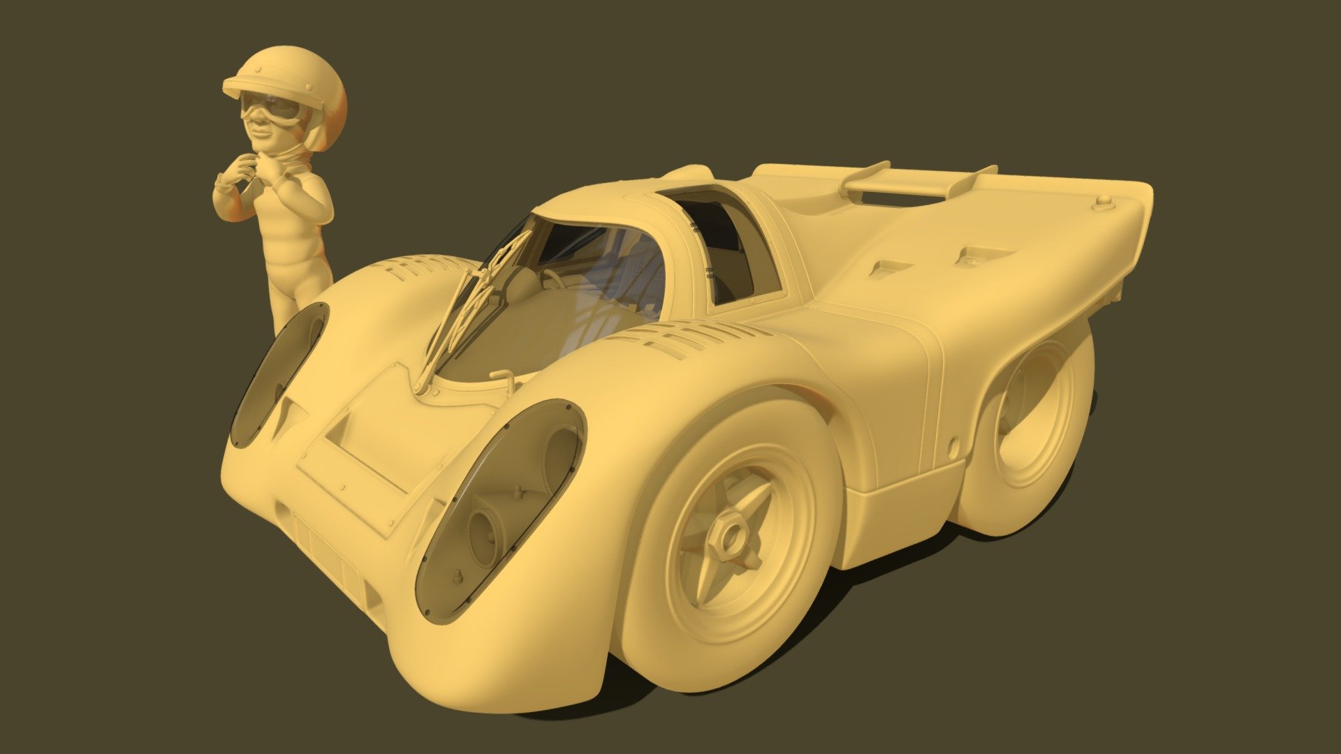 Porsche 917 "toy version" (3dprint) - Buy Royalty Free 3D model by ...