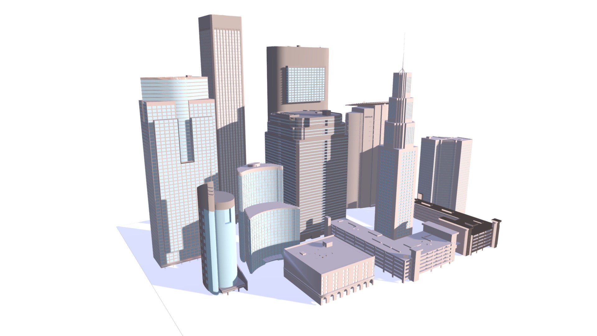 11 Skyscrapers and Buildings - Buy Royalty Free 3D model by 3DHorse ...