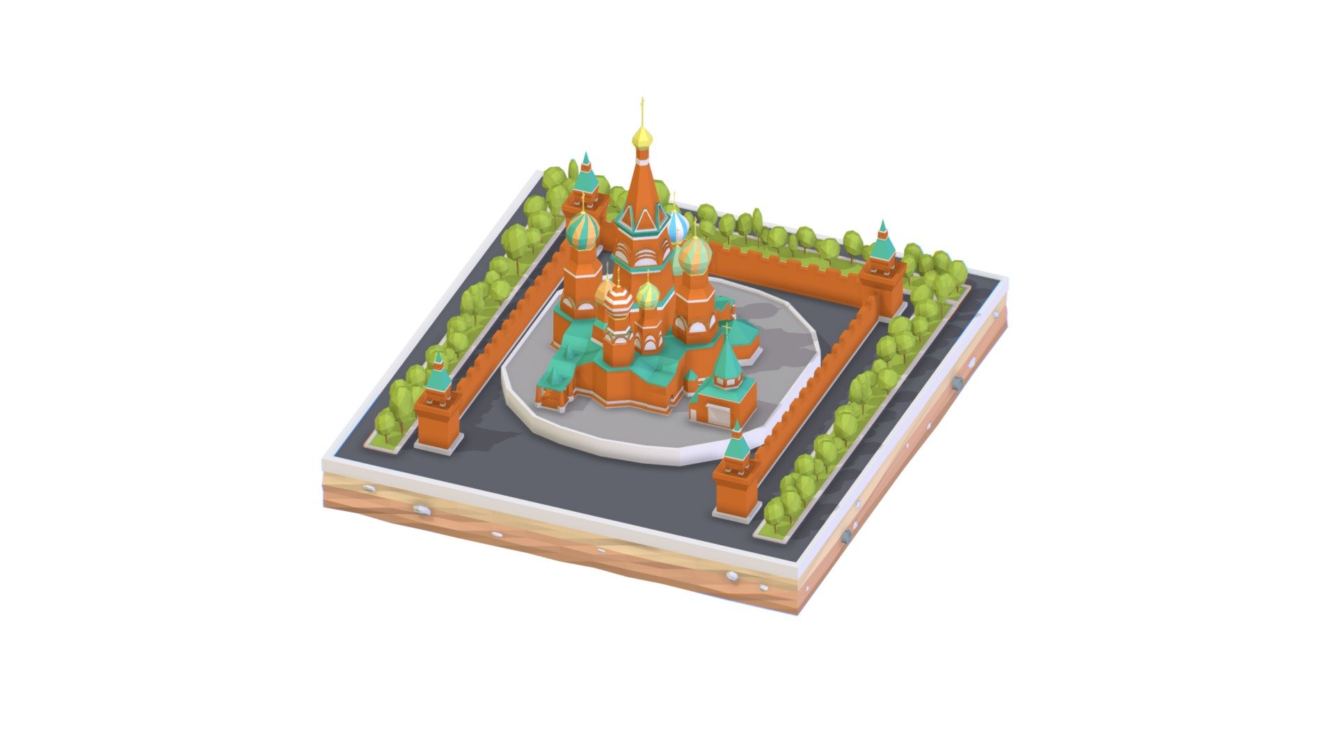 Lowpoly_Kremlin - 3D model by hippy_old [9b81ea5] - Sketchfab