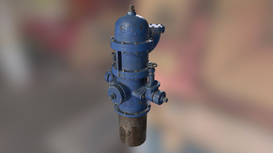 Fire Hydrant (Blue damaged texture) - 3D model by c_albeluhn (@calbeluhn) [9b87399] - Sketchfab