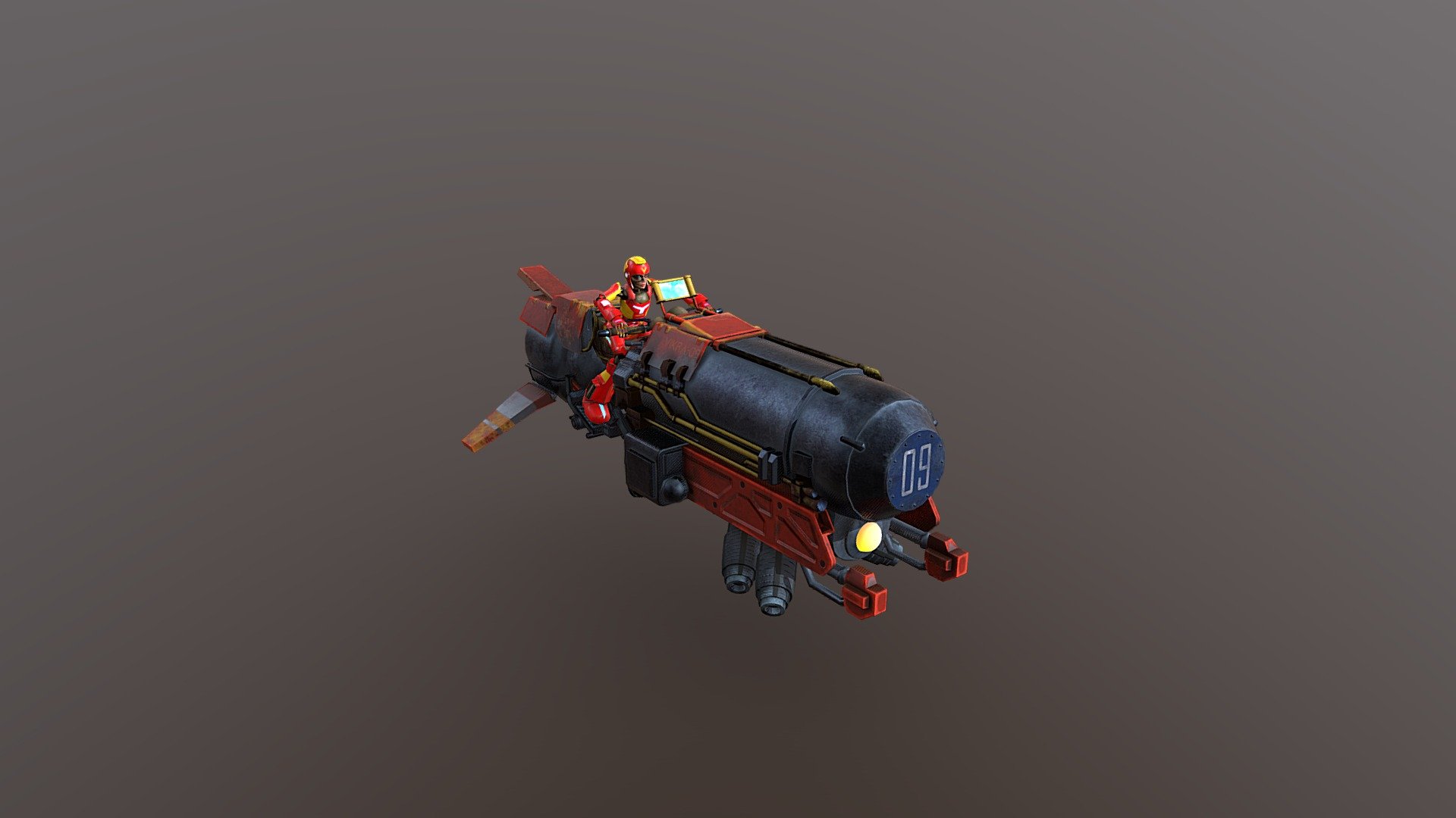 The Steam Rider - 3D model by vikram09 [9b8d9d1] - Sketchfab