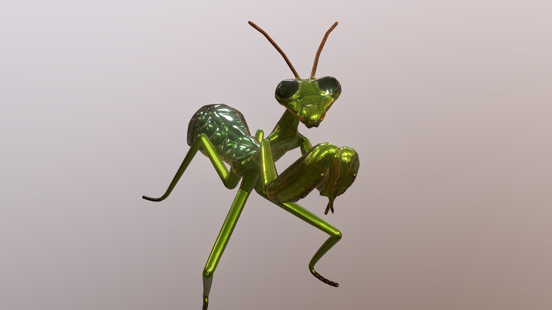 Metallic Praying Mantis Model (LowPoly) - 3D model by johngvc [9b948dc ...