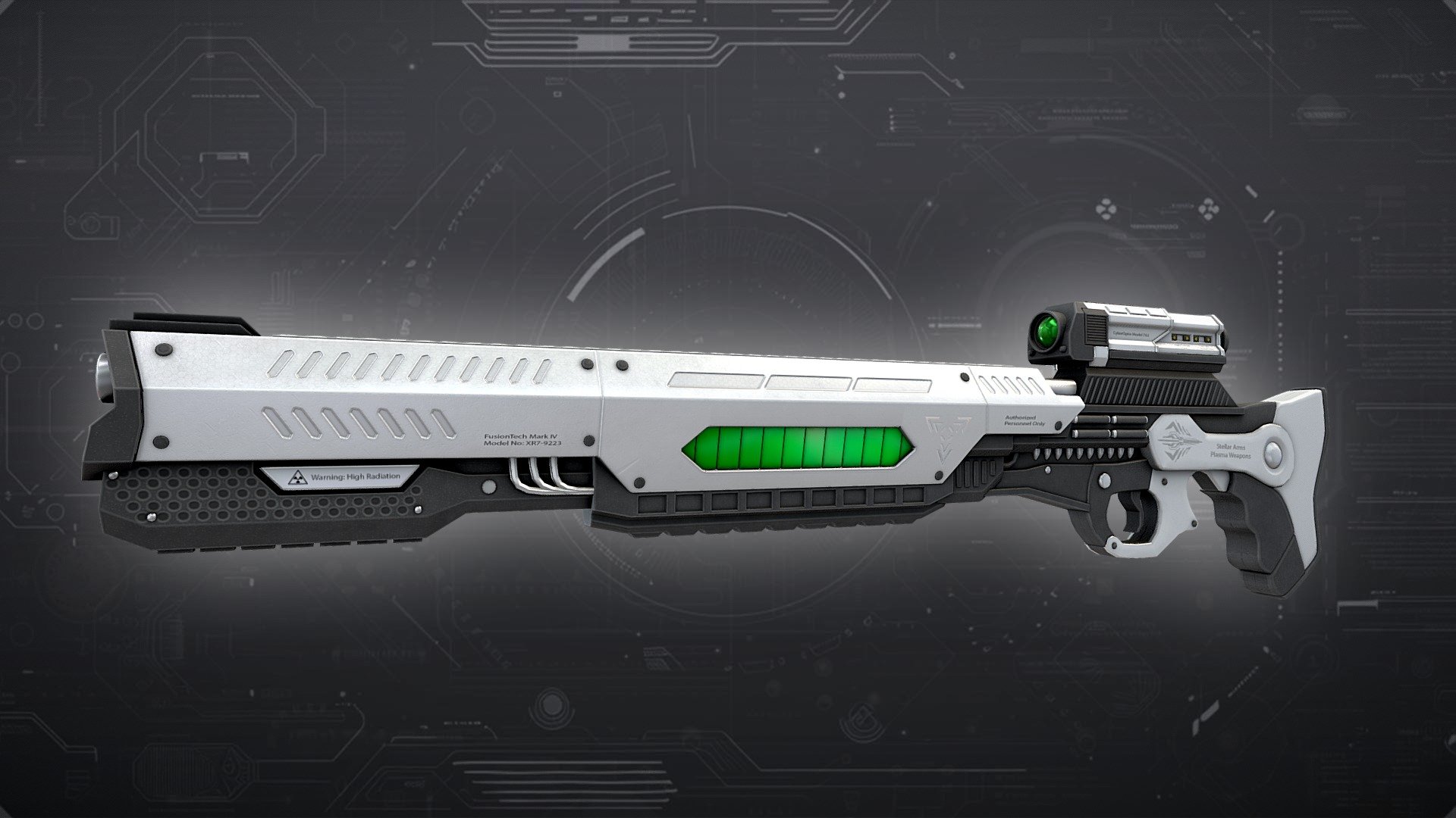 Futuristic Sci-Fi Rifle - Download Free 3D model by Janis Zeps (@Zeps3D ...