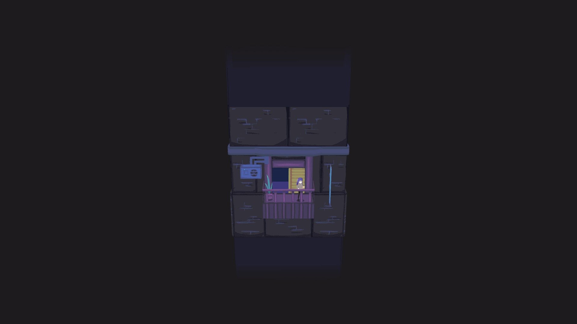 Pixel Balcony - Download Free 3D model by Chavafei [9b959cb] - Sketchfab