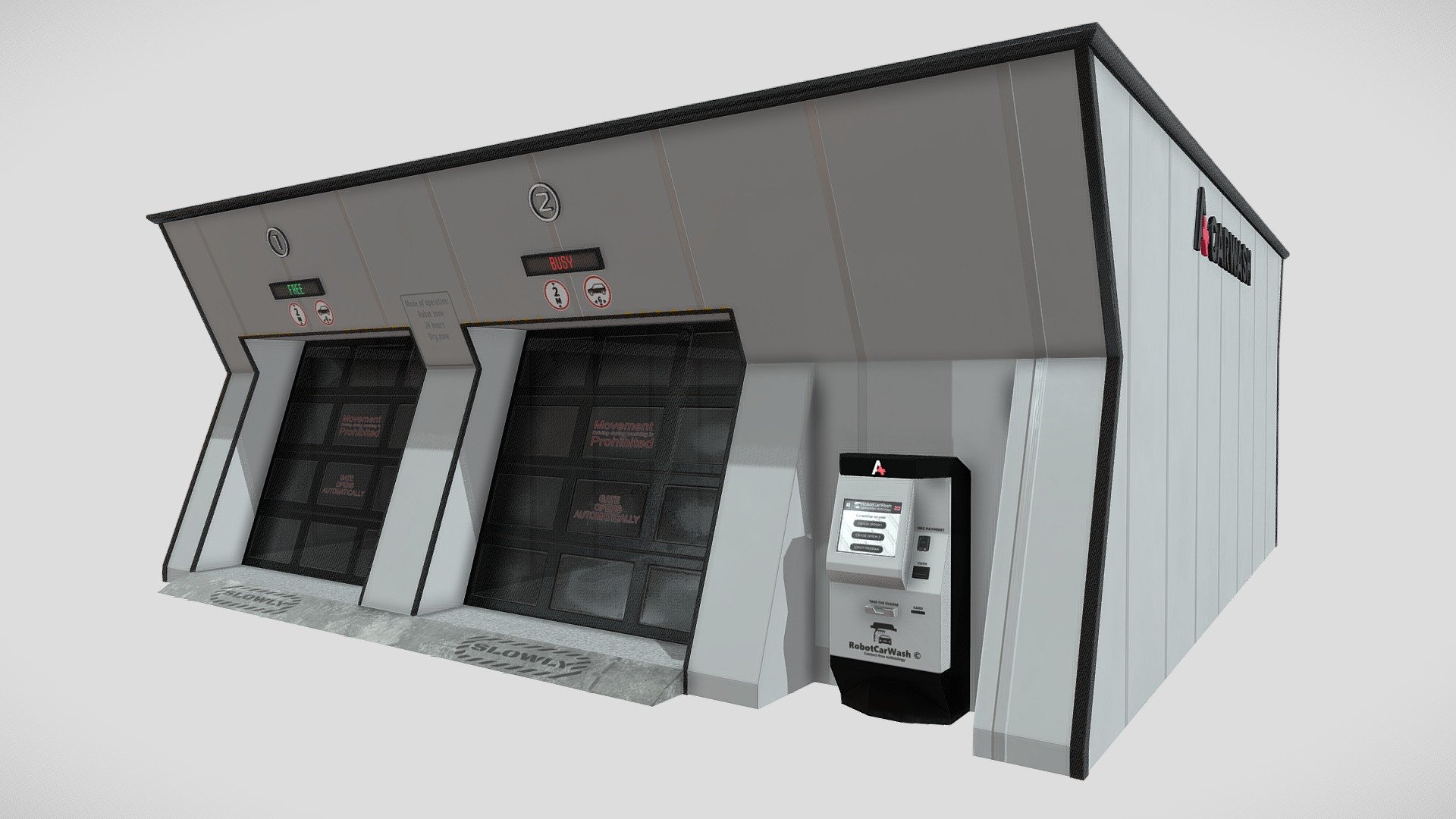 Automated Car Wash - 3D model by Dreamzy (@dreamz4) [9b97185] - Sketchfab