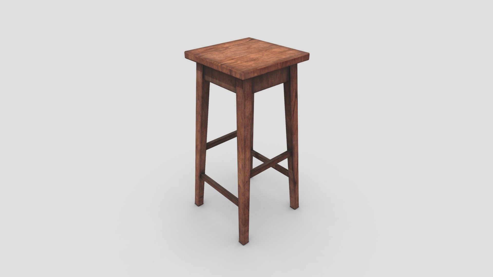 Wooden Stool (low poly) - Download Free 3D model by Saandy [9b97536 ...