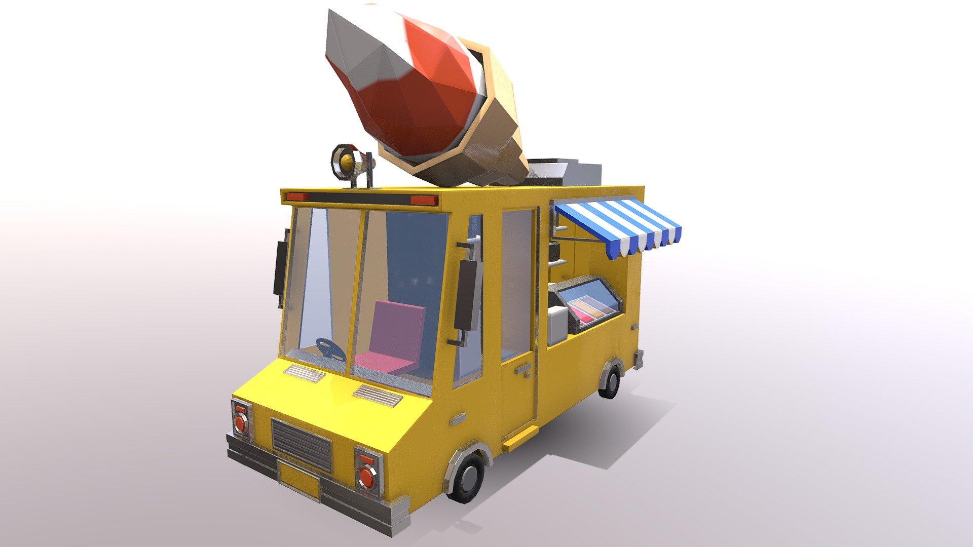Ice Cream Truck - 3D model by cosmo_cleaver [9b9a476] - Sketchfab
