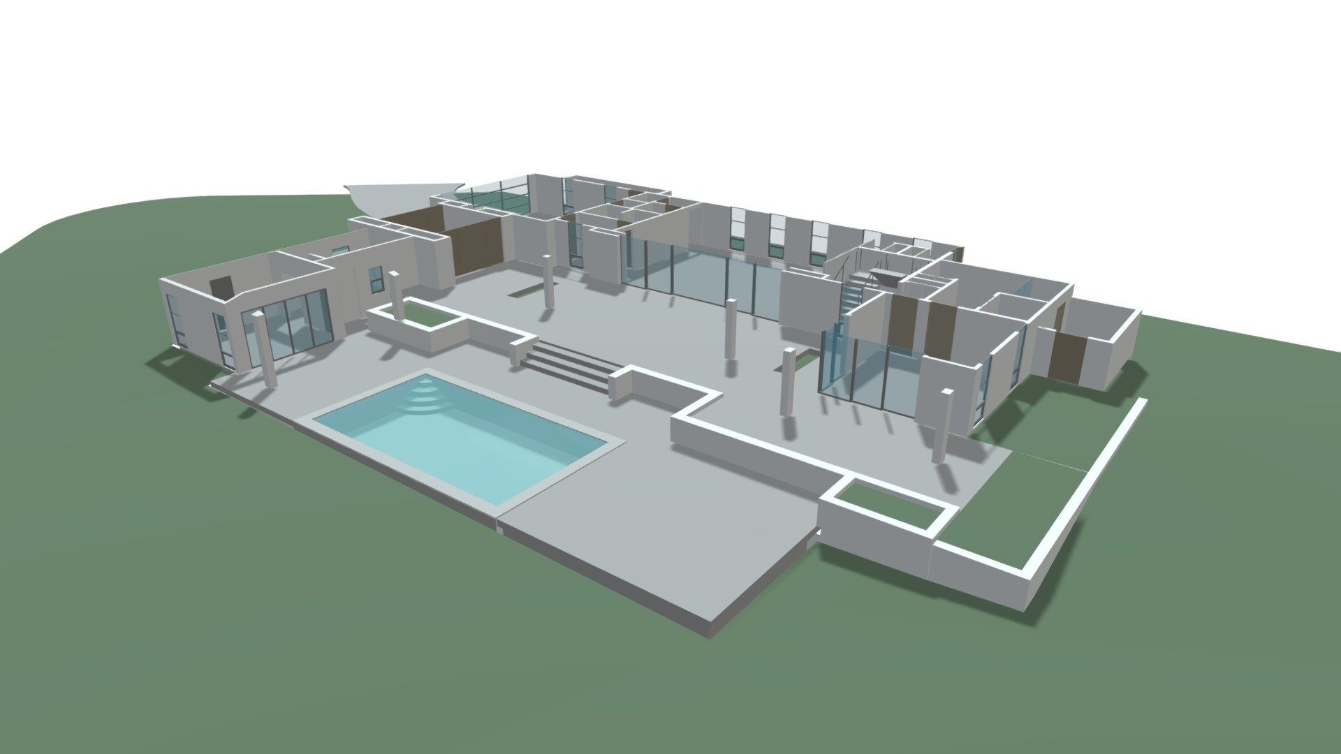 Pau A Laka - Main Floor Plan -Section Cut - 3D model by Modwell ...
