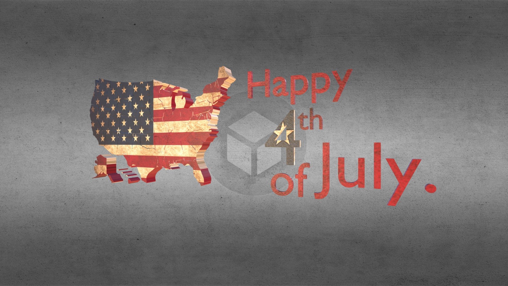 happy 4th of July - 3D model by Chaitanya Krishnan (@chaitanyak ...