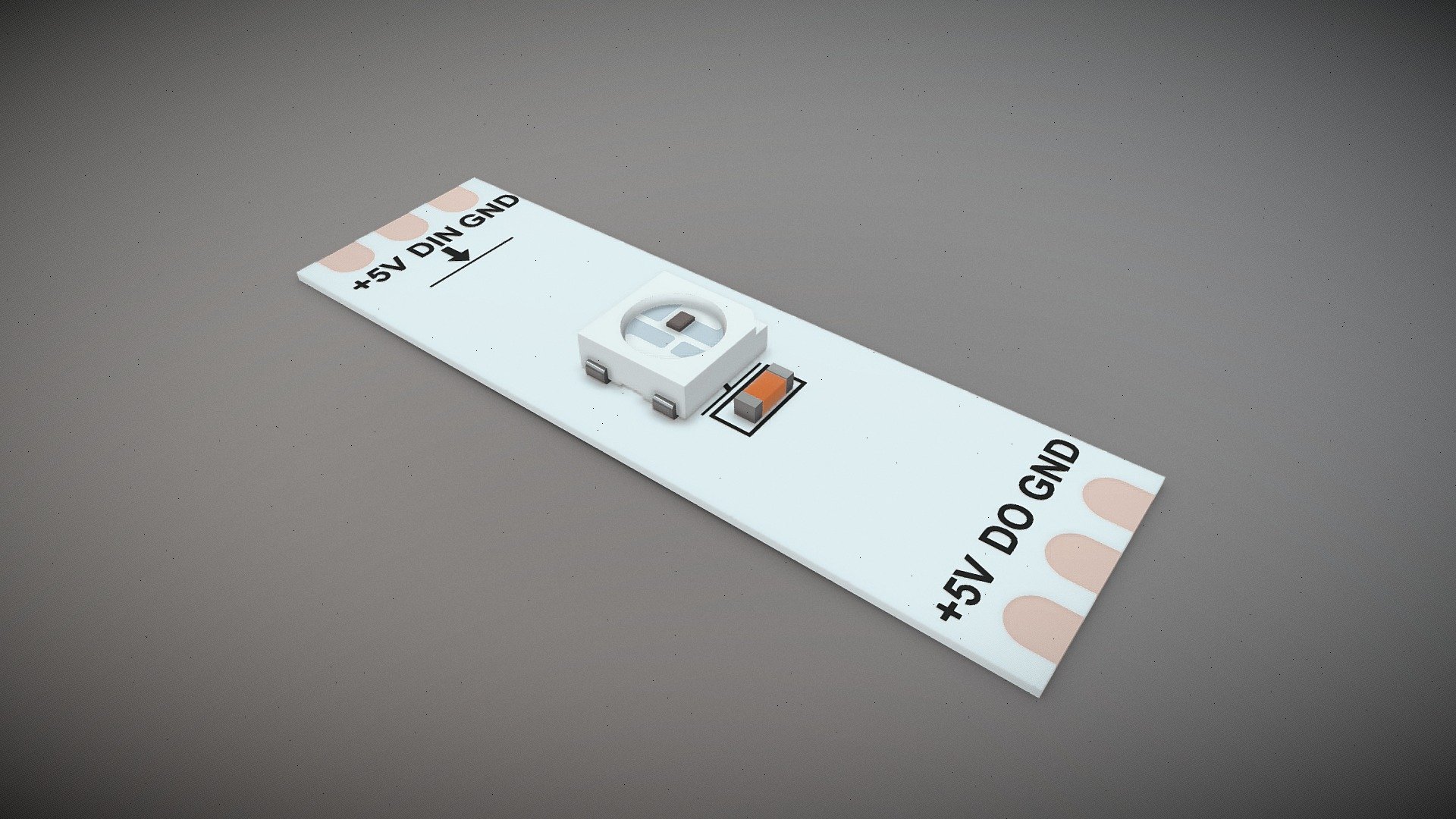 Digital 5050 neopixel LED strip WS2812B - Download Free 3D model by ...