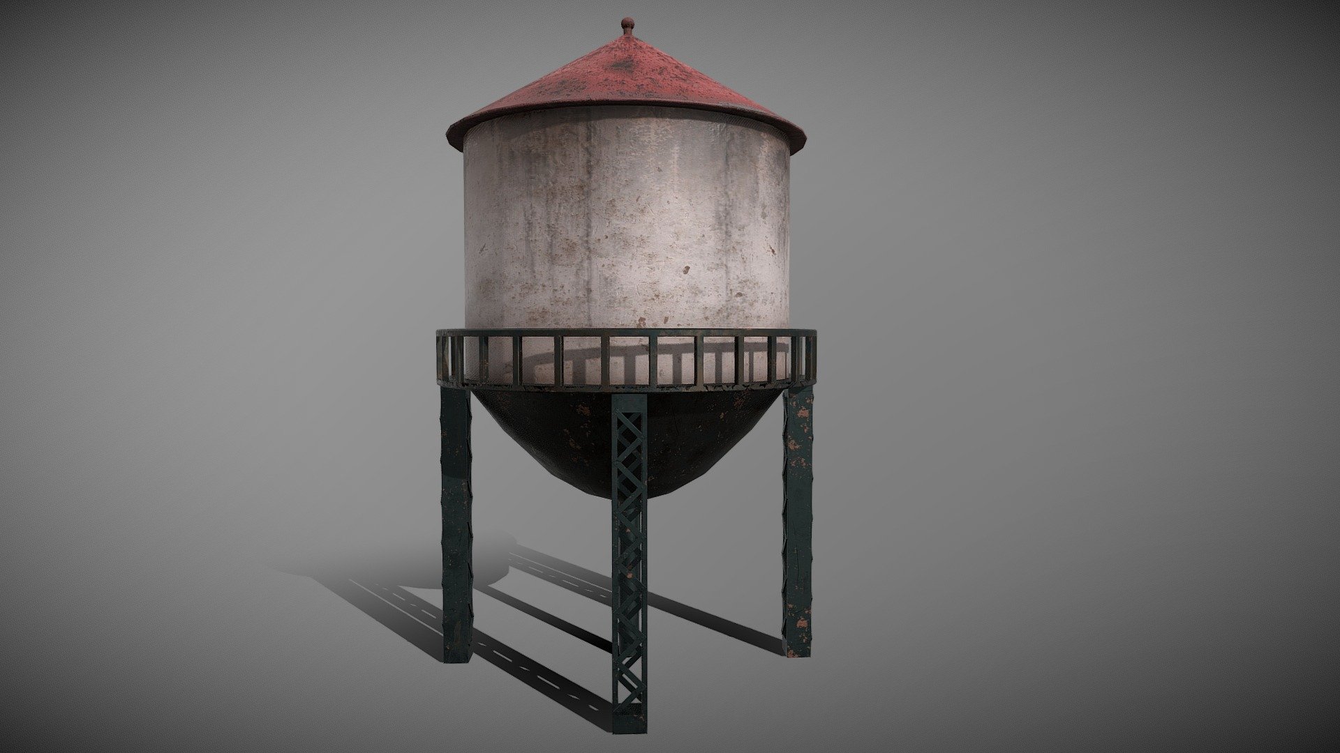 Arkham Detective - Water Tower - Download Free 3D model by stianb93 [9ba1c3b] - Sketchfab