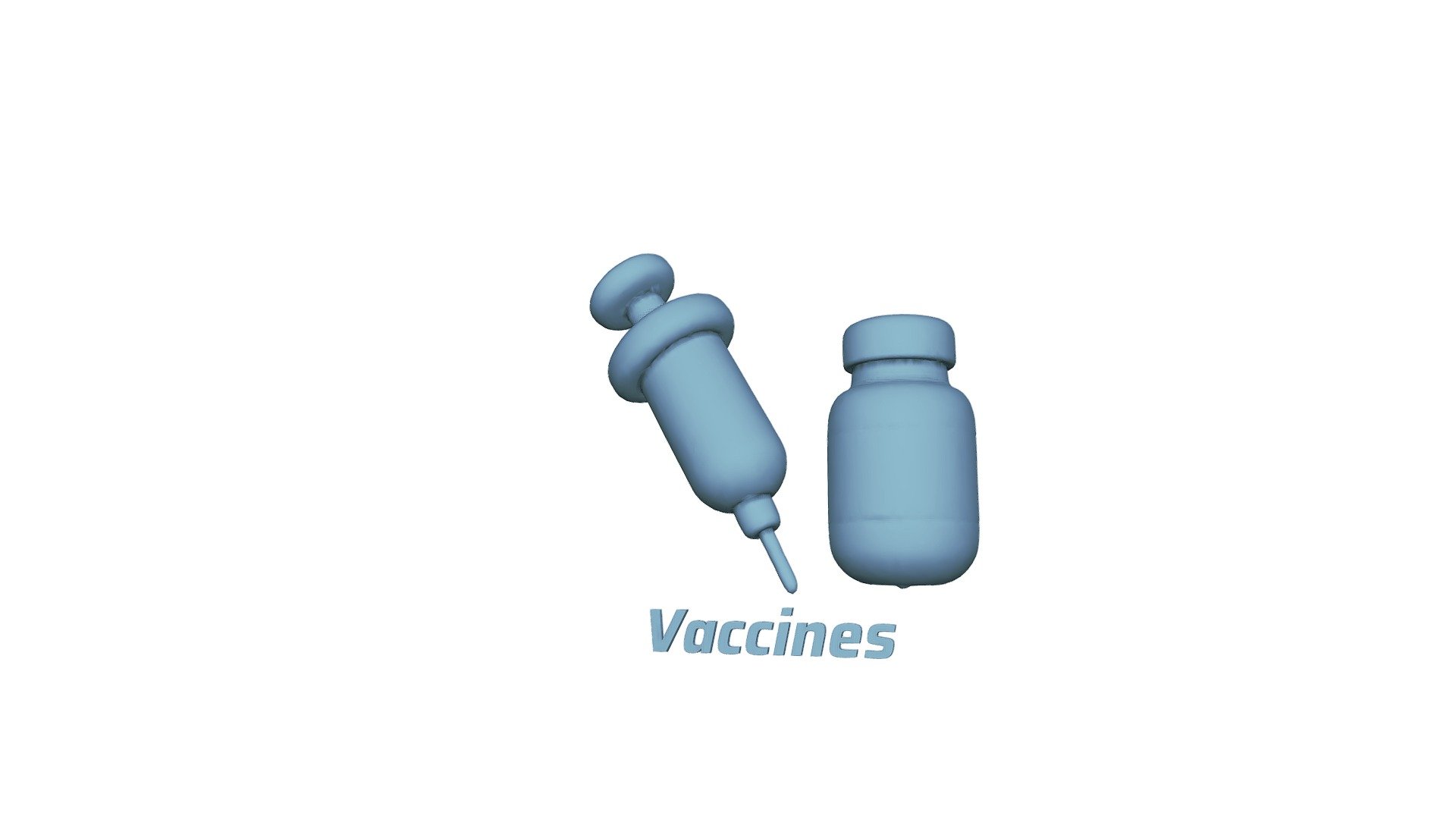 Cartoon Medical Vaccine Kit - Syringe & Vial 3D - 3D model by BioAZets ...