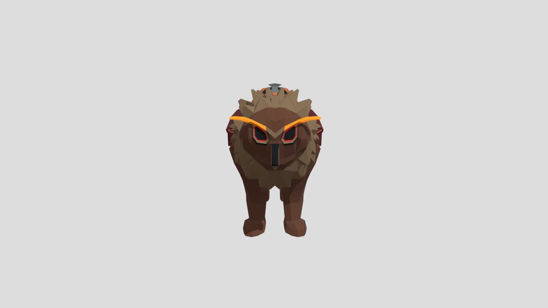 Low-Poly creature Owl Bear - Download Free 3D model by antemeossa ...
