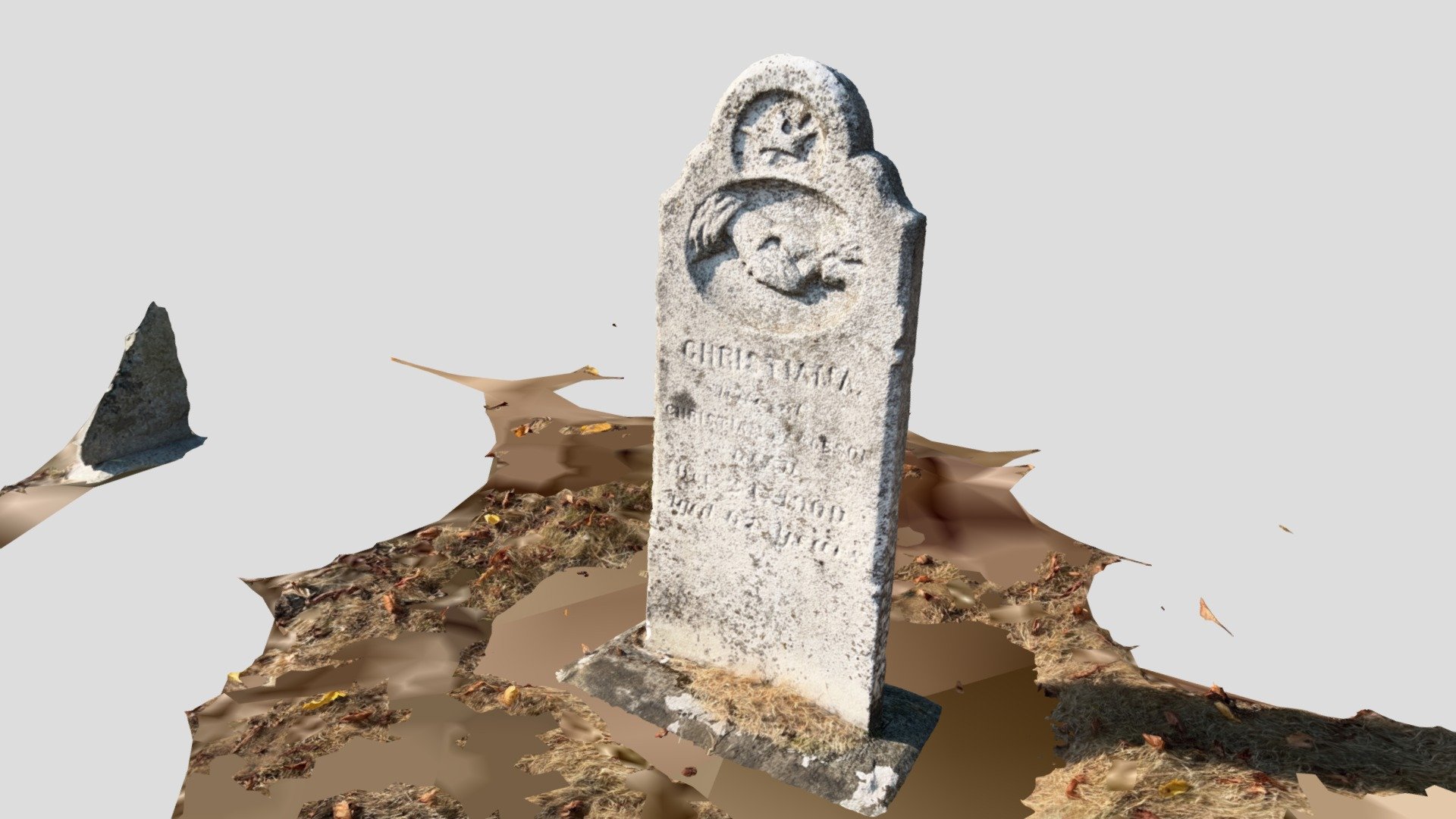 Thin white tombstone - 3D model by Reo Creative Scanning ...