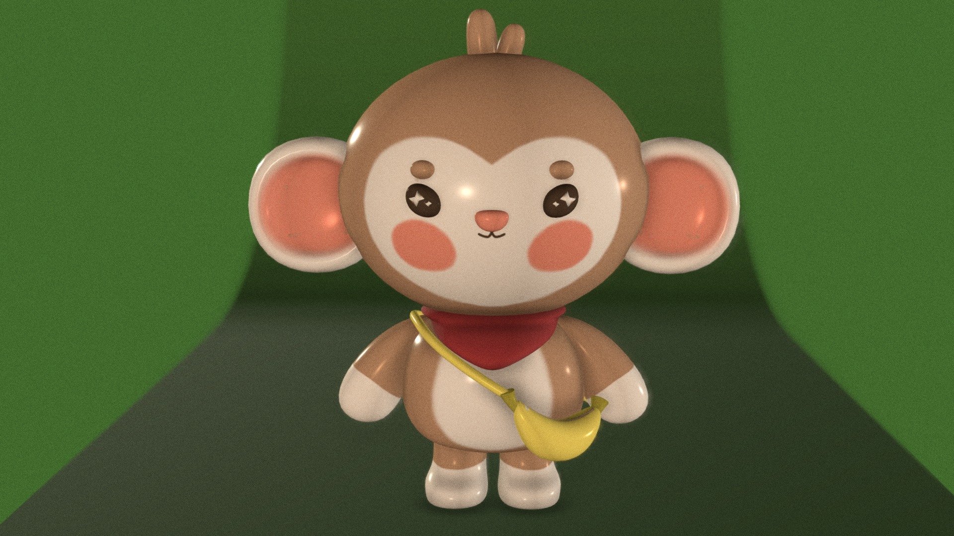 Monkey - Vini (Blender Tutorial) - 3D model by Victoria Monzi (@vmonzi) [9bae7e4] - Sketchfab