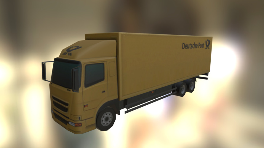 Truck Deutsche Post - 3D model by svenpotsdam [9baefd5] - Sketchfab