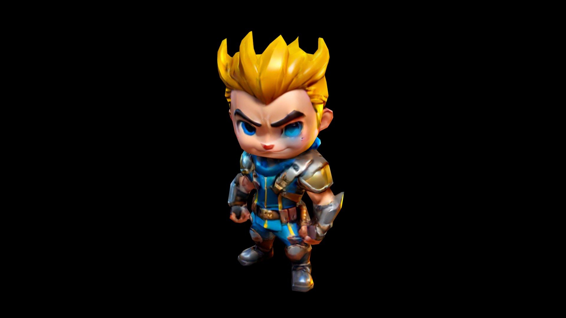 Im Ready for Adventure Cartoon Hero in Blue and - Download Free 3D ...