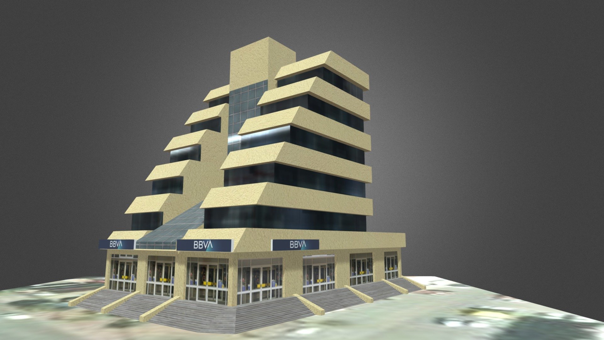 BBVA Building Tijuana - 3D model by Marco.Esquivel [9bb43dd] - Sketchfab