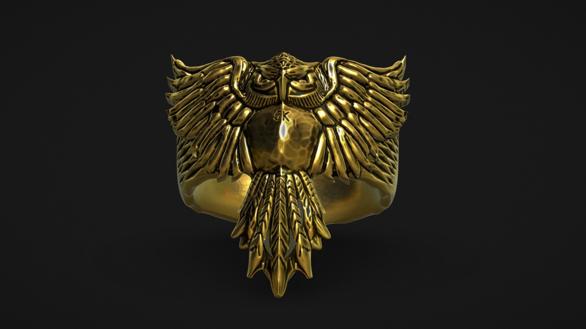 Anel Coruja (Brass) - 3D model by Skive Jewelry (@SKIVE) [9bb4d6b ...