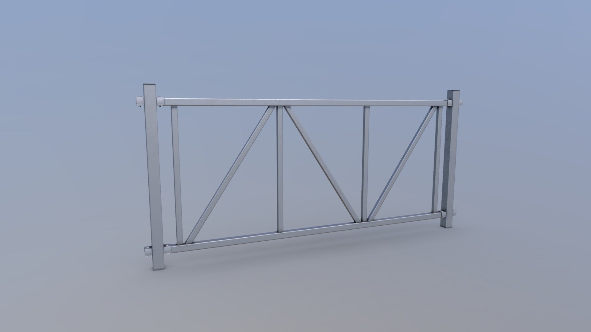 Metal fence - 3D model by BeyondDigital [9bb71d7] - Sketchfab