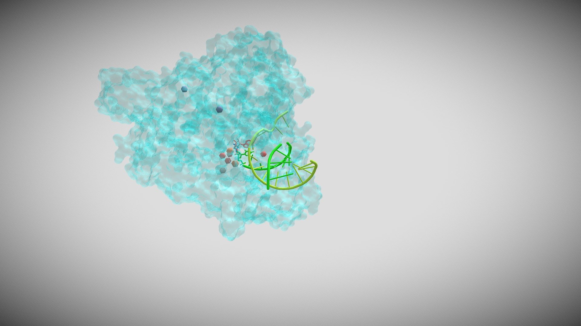 Remdesivir and RNA-dependant RNA polymerase. - 3D model by PhilipNordt ...