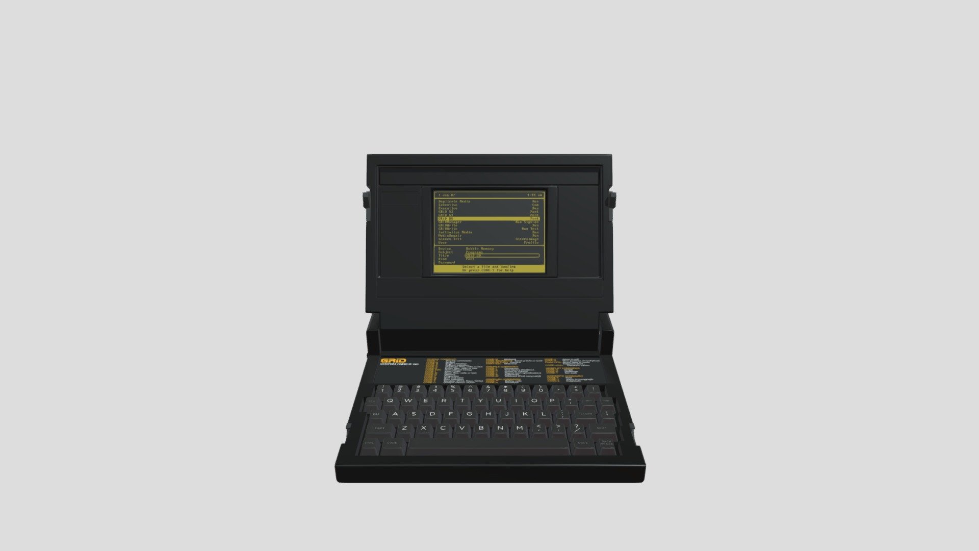 GRiD_Compass_1101_Retro_Laptop_Nasa - 3D model by stevekan [9bbb7a6 ...