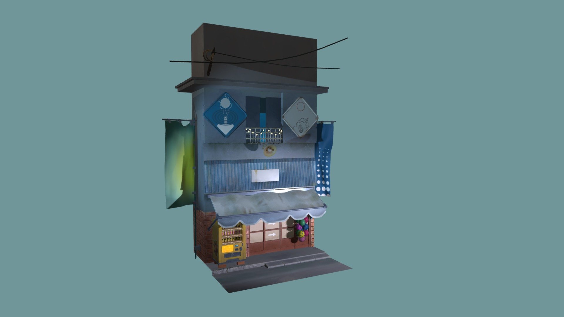 Japanese Store Front Diorama - 3D model by Beans (@loosing_the_beans ...