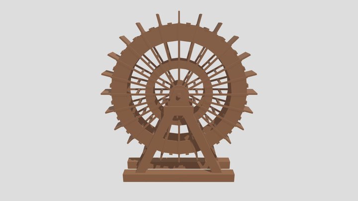Waterwheel 3D models - Sketchfab