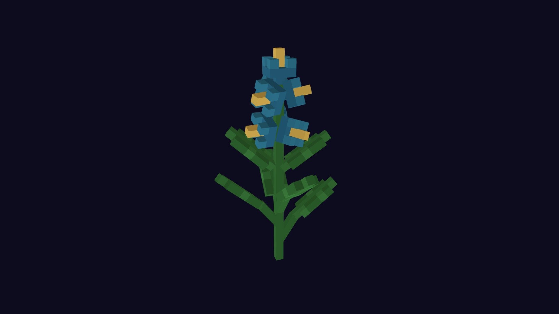 Voxel Flower Plant 9 - 3D Lowpoly Model - 3D model by MrMGames [9bbfb81 ...