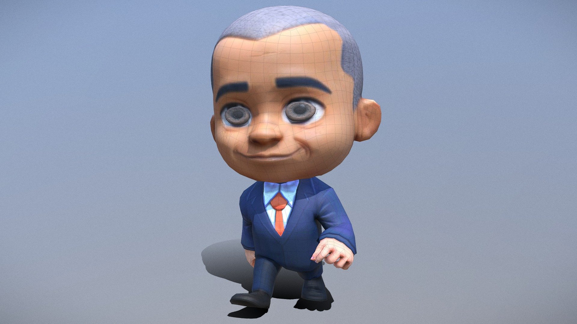 Chibi Low-Poly Obama- Game Ready - Buy Royalty Free 3D model by Daniel ...