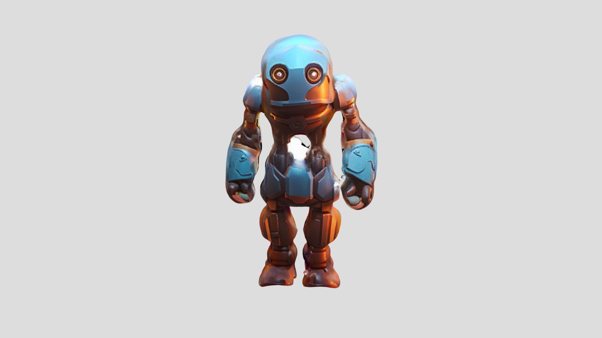 Blue Robot on Black Background A blue robot s - Download Free 3D model ...