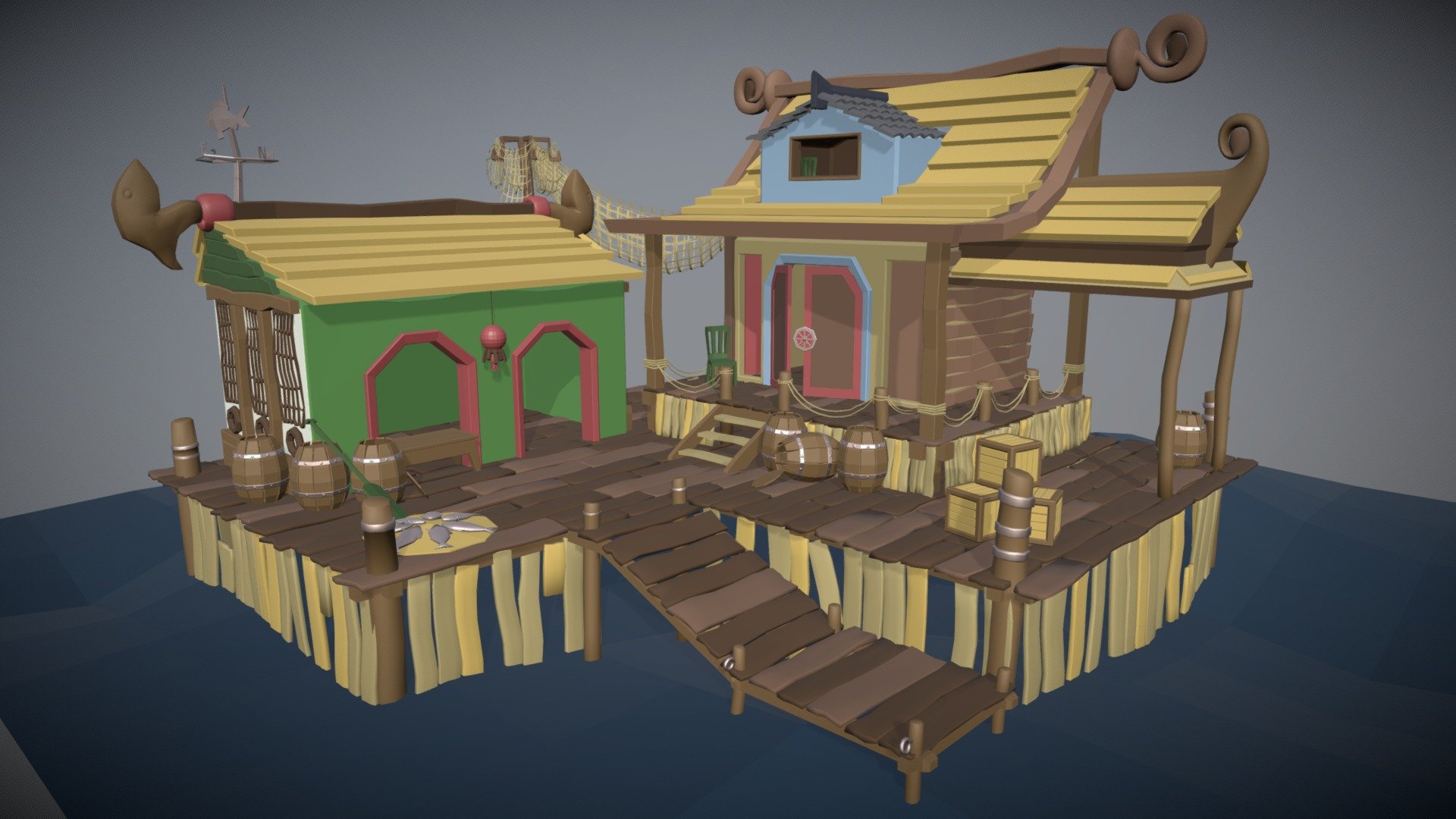Fisher House. - 3D model by OtamKtot [9bd009a] - Sketchfab