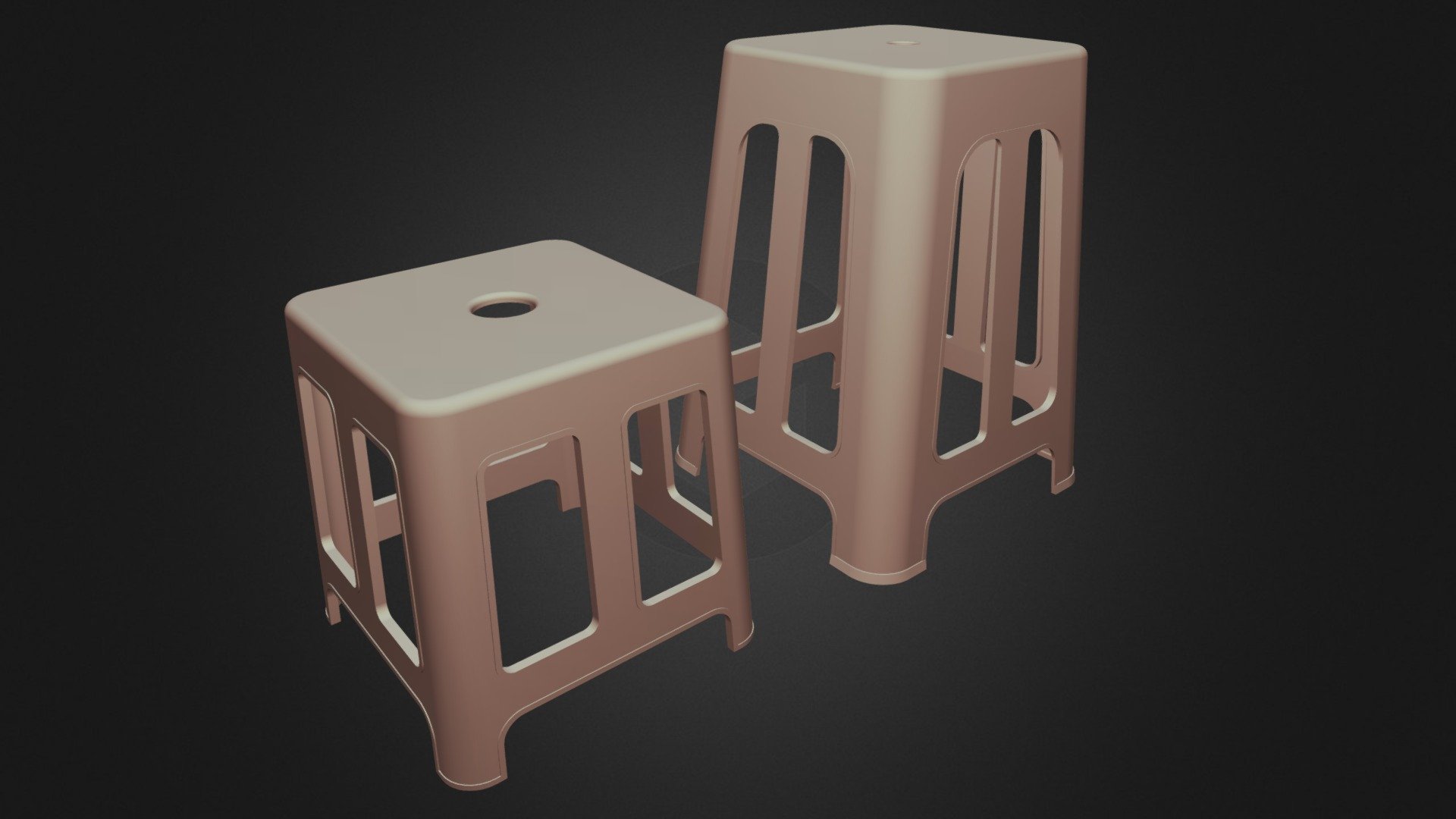Blue Plastic Stool - Buy Royalty Free 3D model by MR.AnyCAD (@MRAnyCAD ...