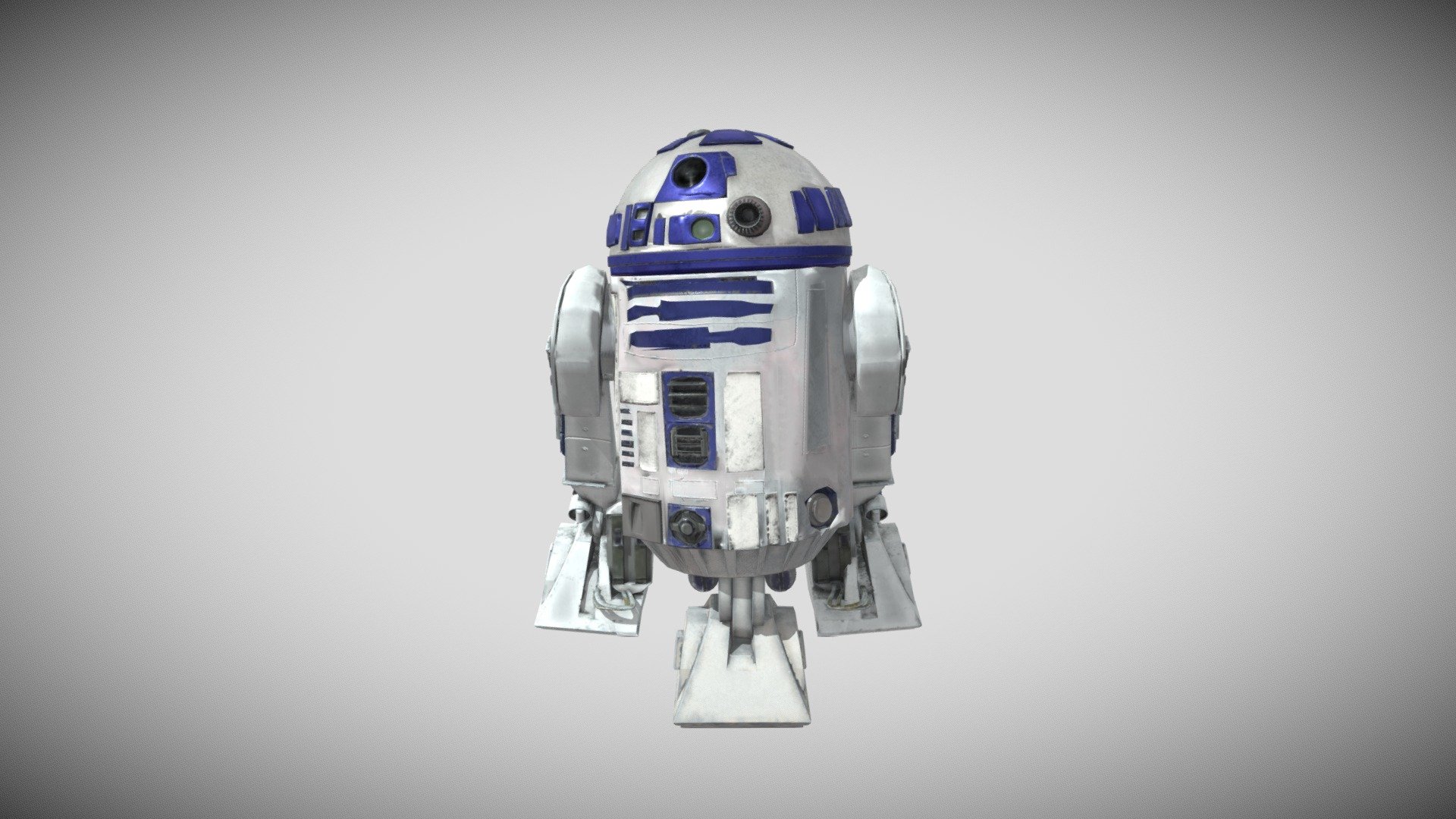 R2-D2 Model For Games - 3D model by MarcPalazon [9bd299a] - Sketchfab